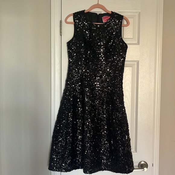 kate spade | Dresses | Kate Spade Black Sequin Fitandflair Dress | Poshmark